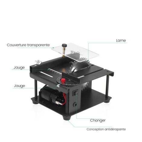 Scie à Table, Mini Scie De Bureau, Machine De Découpe Électrique, Avec ...