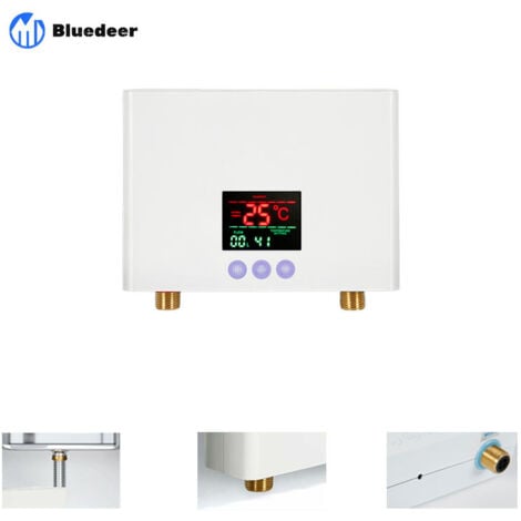 Chauffe eau électrique,mewmewcat Chauffe-Eau Instantané 3KW Mini Chauffe-Eau Électrique Sans ...
