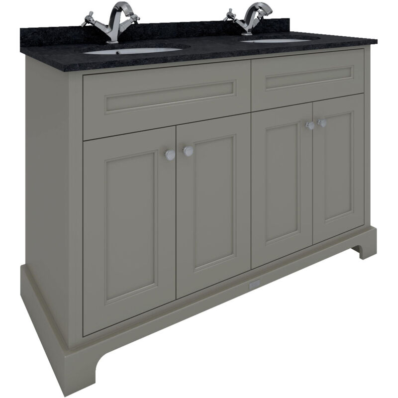 RAK Washington Cappuccino 1200mm 4 Door Double Basin Unit - RAKWBU120514