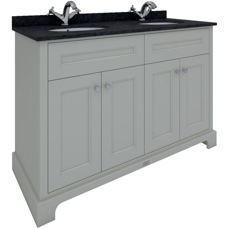 RAK Washington Greige 1200mm 4 Door Double Basin Unit - RAKWBU120505