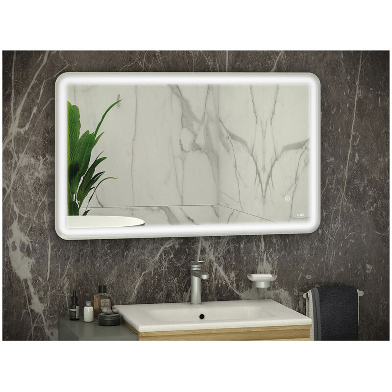 RAK Art Chrome 600mm x 1000mm Soft Illuminated LED Mirror - RAKARTSFCP5003