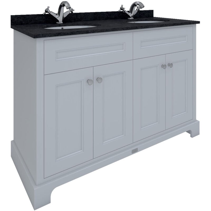 RAK Washington White 1200mm 4 Door Double Basin Unit - RAKWBU120500