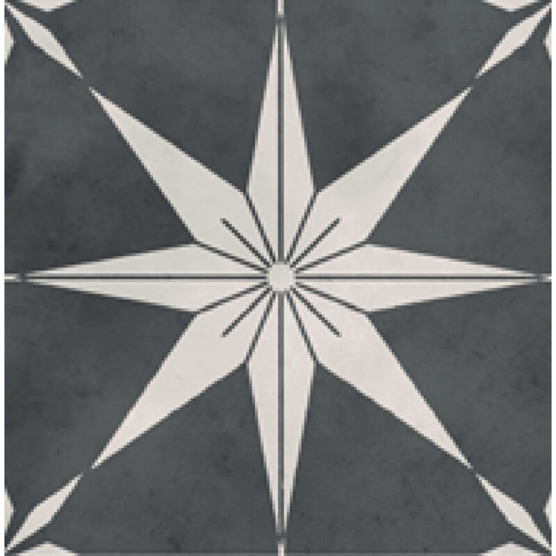 RAK Symphony Star Dark Grey Matt 20cm x 20cm Porcelain Wall and Floor ...