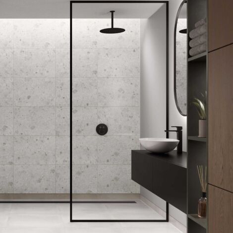 Multipanel Tile Effect White Terrazzo 2400mm x 598mm Hydro-Lock Tongue ...