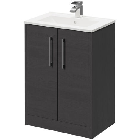 Wholesale Domestic Horizon Graphite Grey 600mm Floor Standing Vanity ...