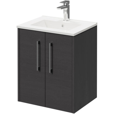 Wholesale Domestic Horizon Graphite Grey 500mm Wall Mounted Vanity Unit ...