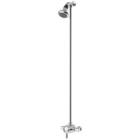 Bristan OPAC Mini Chrome Thermostatic Exposed Shower Valve with Lever ...