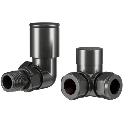 Wholesale Domestic Colore Dias Gunmetal Grey Round Corner Radiator Valves
