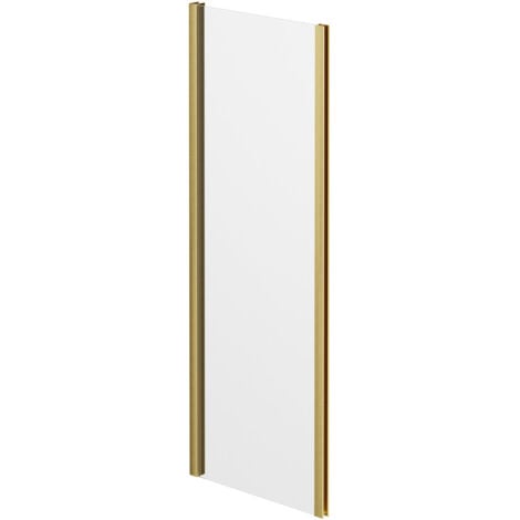Colore Brushed Brass 700mm Shower Enclosure Side Panel