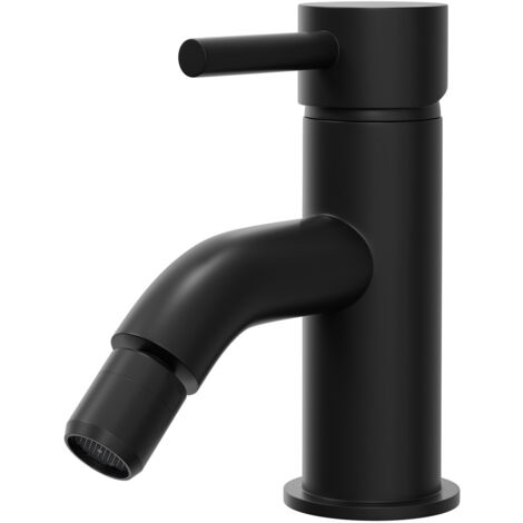 Colore Round Matt Black Bidet Mixer Tap