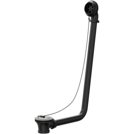 Colore Matt Black Traditional Luxury Exposed Retainer Bath Tub Waste