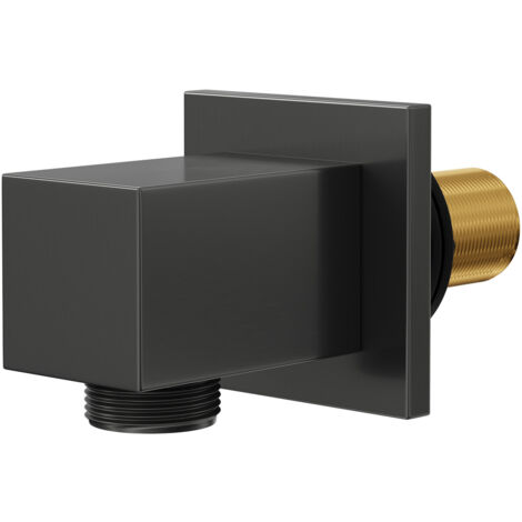 Colore Square Gunmetal Grey Deluxe Shower Elbow