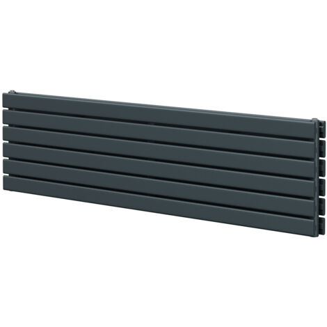 Hudson Anthracite 452mm x 1800mm Horizontal Double Panel Radiator