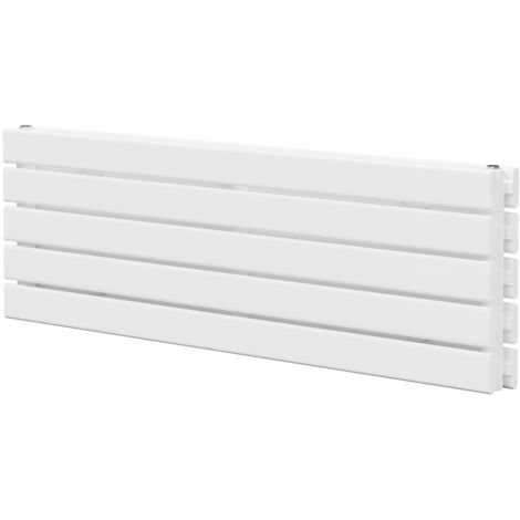 Hudson White 376mm x 1200mm Horizontal Double Panel Radiator