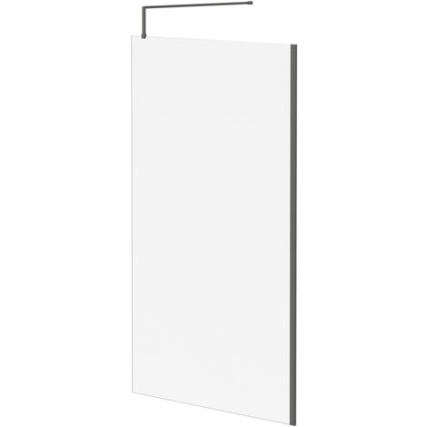 Colore 10mm Clear Glass Gunmetal Grey 2000mm x 1200mm Walk In Shower ...