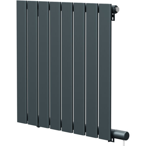 Hudson Anthracite 600mm x 604mm Horizontal Electric Single Panel Radiator