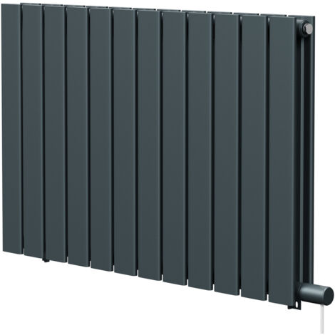 Hudson Anthracite 600mm x 908mm Horizontal Electric Double Panel Radiator