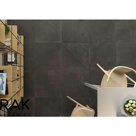 RAK Basic Concrete Dark Grey Matt 60cm x 60cm Porcelain Wall and Floor ...