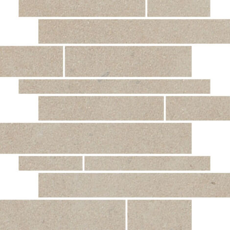 RAK Surface Sand Matt 30cm x 30cm Sheet Linear Bricks Porcelain Mosaic ...