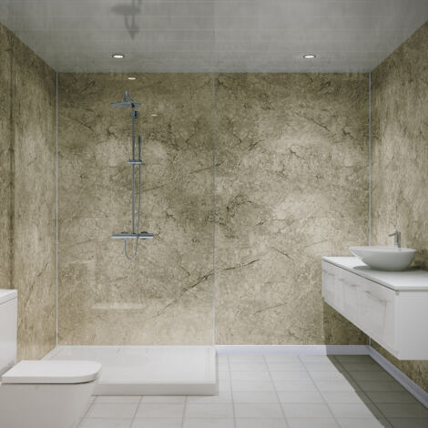 Multipanel Classic Antique Marble 2400mm x 900mm Hydro-Lock Tongue ...