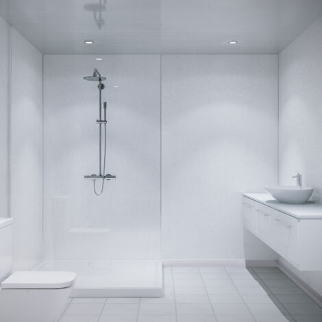 Multipanel Classic Frost White 2400mm x 900mm Hydro-Lock Tongue ...