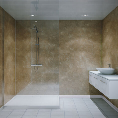 Multipanel Classic Travertine 2400mm x 1200mm Hydro-Lock Tongue ...