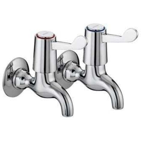 Bristan Value Lever Chrome Bib Kitchen Sink Taps with Ceramic Disc ...