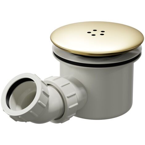 Colore Brushed Brass 90mm High Flow Shower Tray Waste
