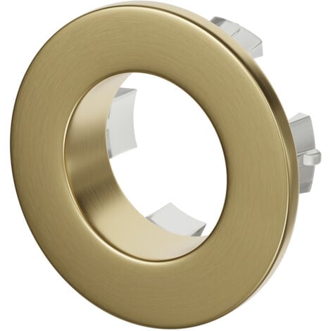 Colore Round Brushed Brass Basin Overflow Insert