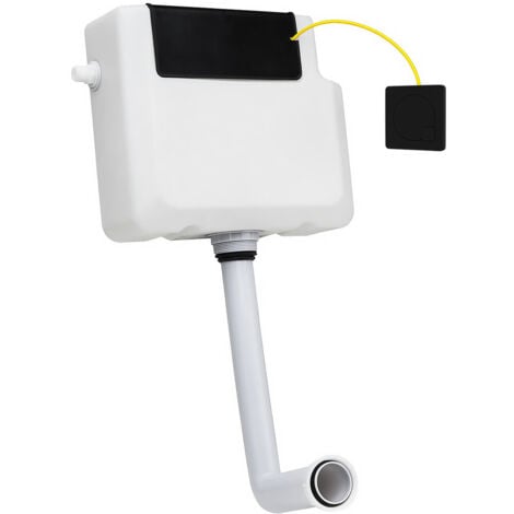 Colore Concealed Cistern with Front Access and Square Matt Black Modern ...