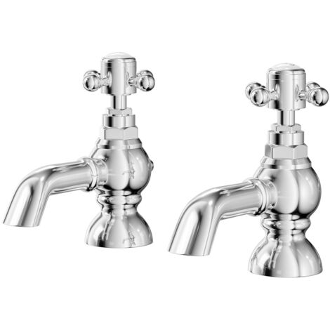 Wholesale Domestic Balmoral Traditional Polished Chrome Bath Taps Pair