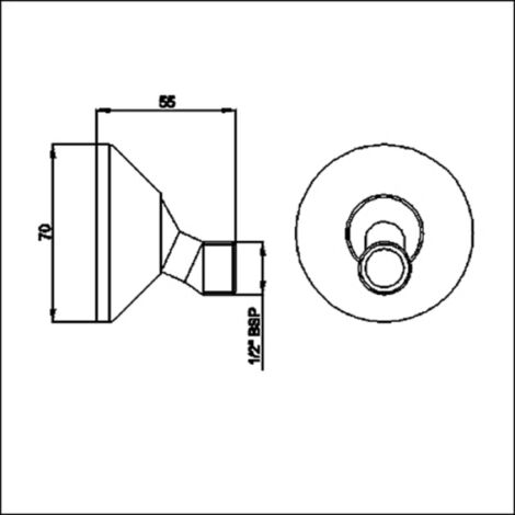 Nuie Chome Wall Mounting Couplings - X3130