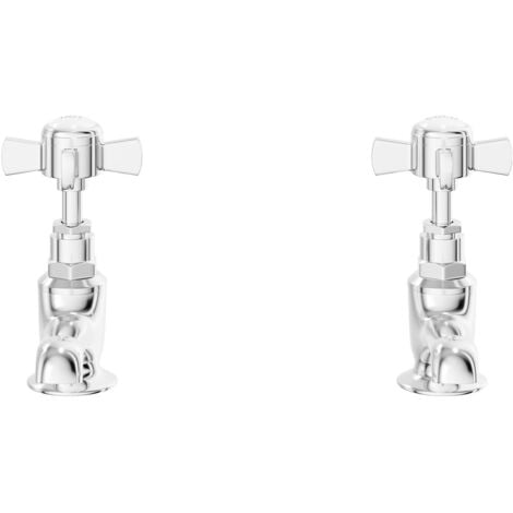Windsor Traditional Polished Chrome Basin Taps Pair