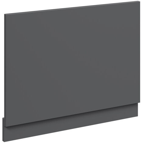 Gloss Grey MDF 700mm End Bath Panel with Plinth