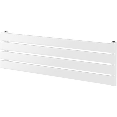 Hudson White 300mm x 1200mm Horizontal Single Panel Radiator