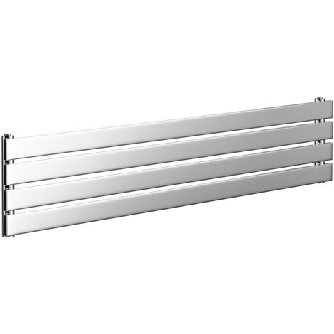 Hudson Chrome 300mm x 1600mm Horizontal Single Panel Radiator