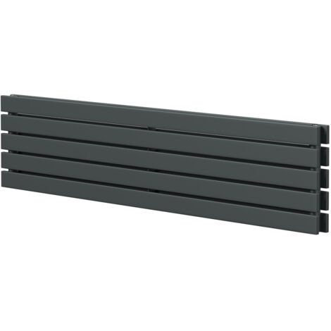 Hudson Anthracite 376mm x 1800mm Horizontal Double Panel Radiator