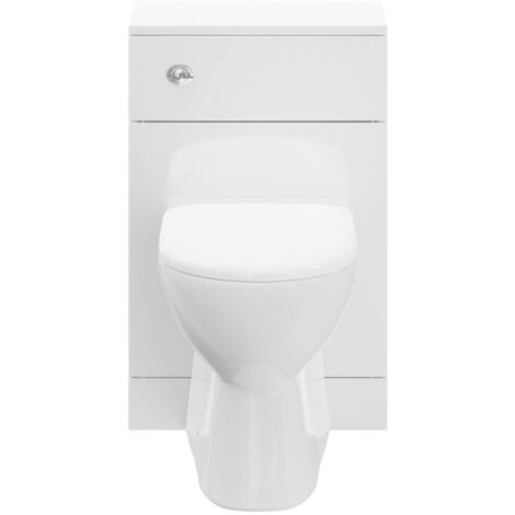 Alexander James Gloss White 500mm Toilet Unit and Monza Back To Wall ...