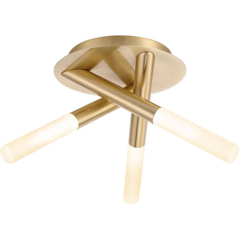 Forum Spa Crux Satin Brass 340mm 3 Lamp Bathroom Ceiling Light - SPA ...