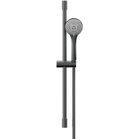 Colore Round Gunmetal Grey Shower Slide Rail Kit