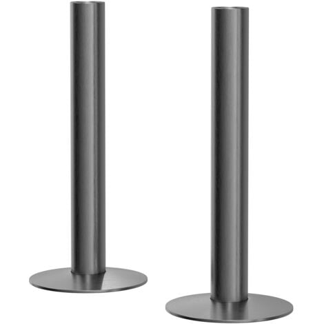 Colore Round Gunmetal Grey Radiator Pipe Sleeve Kit