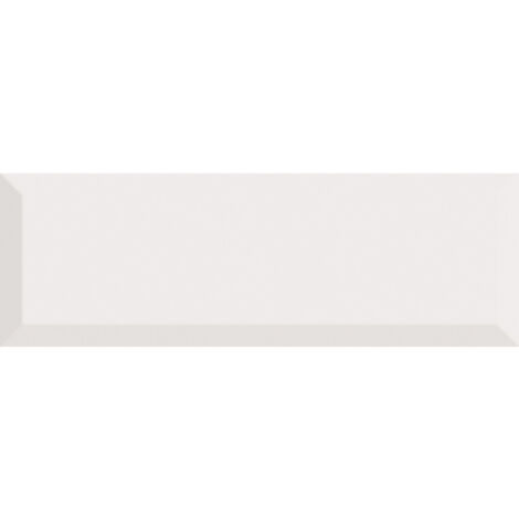 RAK Subway Ivory Gloss 10cm x 30cm Bevel Decor Ceramic Wall Tile ...