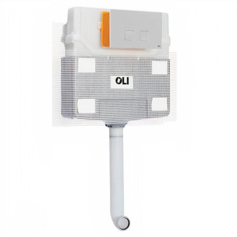 OLI 120 Plus Mechanical Mid Height Concealed Cistern and Basal White ...
