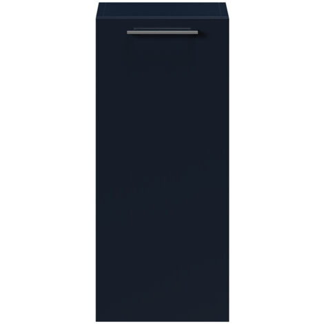 Napoli Deep Blue 350mm Wall Mounted Side Cabinet with Single Door and ...