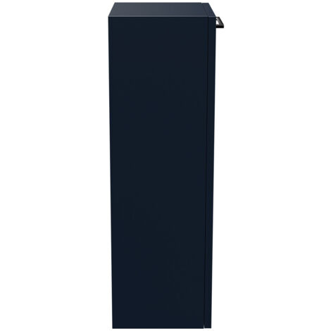 Napoli Deep Blue 350mm Wall Mounted Side Cabinet with Single Door and ...