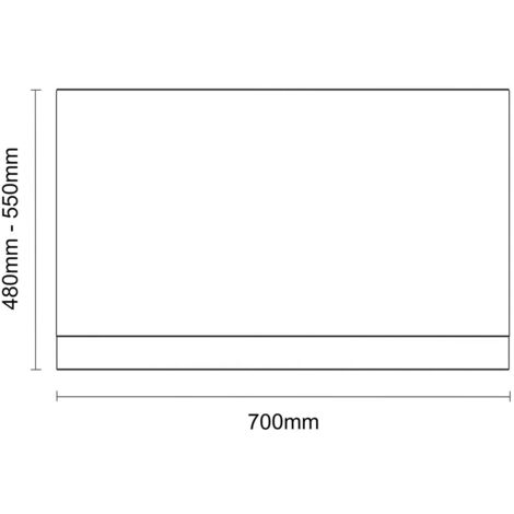 Deep Blue MDF 700mm End Bath Panel with Plinth