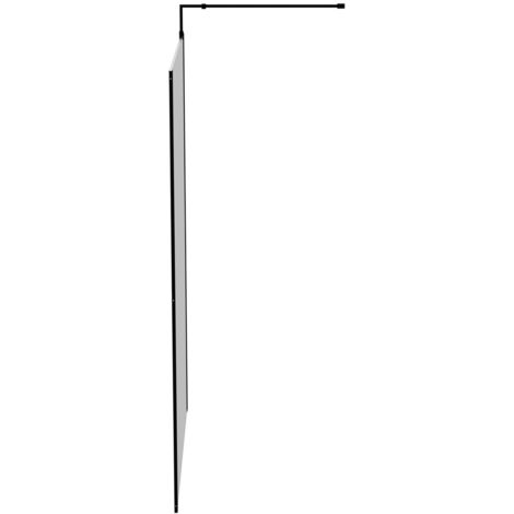 Colore 8mm Clear Glass Matt Black 1850mm x 1200mm Walk In Shower Screen ...