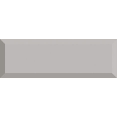 RAK Subway Light Grey Gloss 10cm x 30cm Bevel Decor Ceramic Wall Tile ...