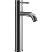Colore Round Gunmetal Grey High Rise Mono Basin Mixer Tap