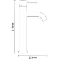 Colore Round Gunmetal Grey High Rise Mono Basin Mixer Tap